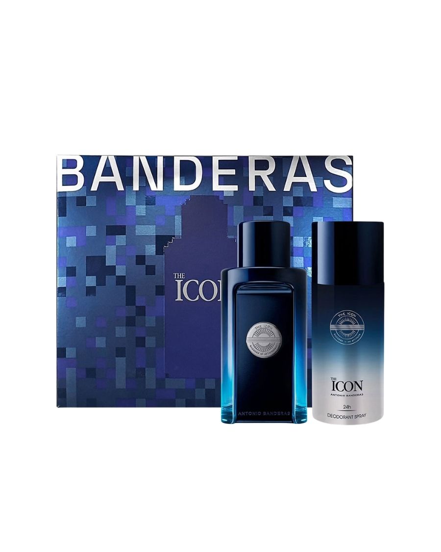 Set Antonio Banderas The Icon (EDT 100 ml + Body spray 150 ml) Hombre ...