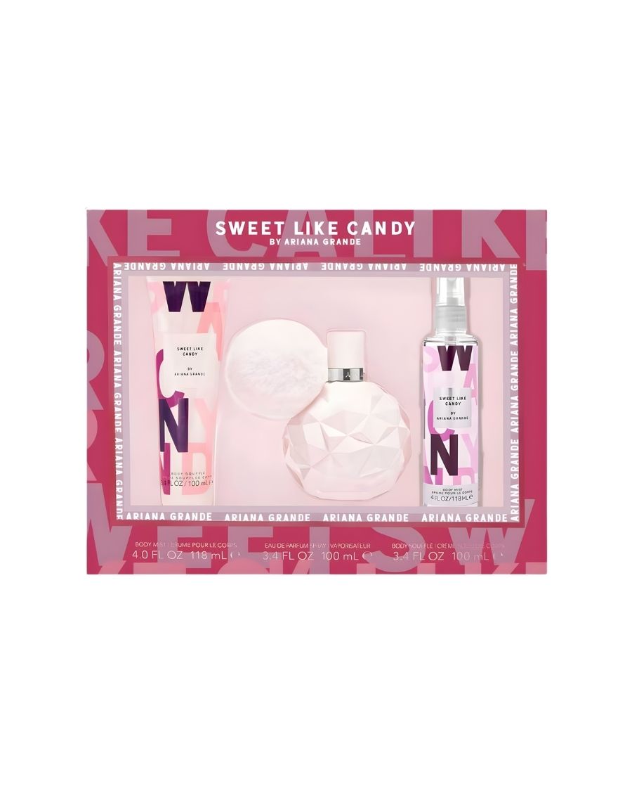 Set Ariana Grande Sweet like Candy (edp 100 ml + Mist 118 ml + Loción ...